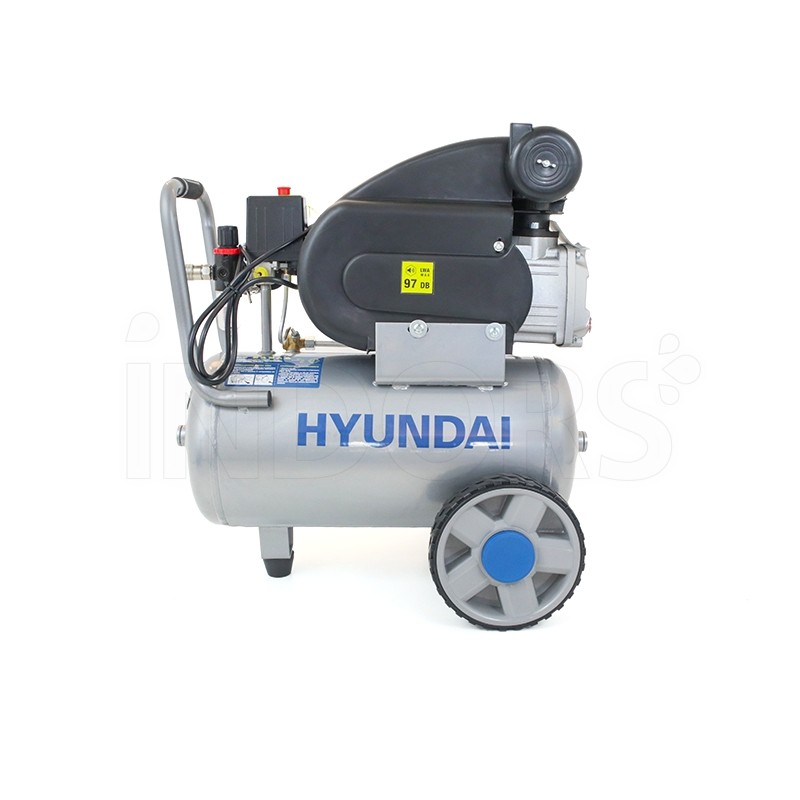 Hyundai 65650 - Double Outlet Lubricated Compressor 24L 8bar