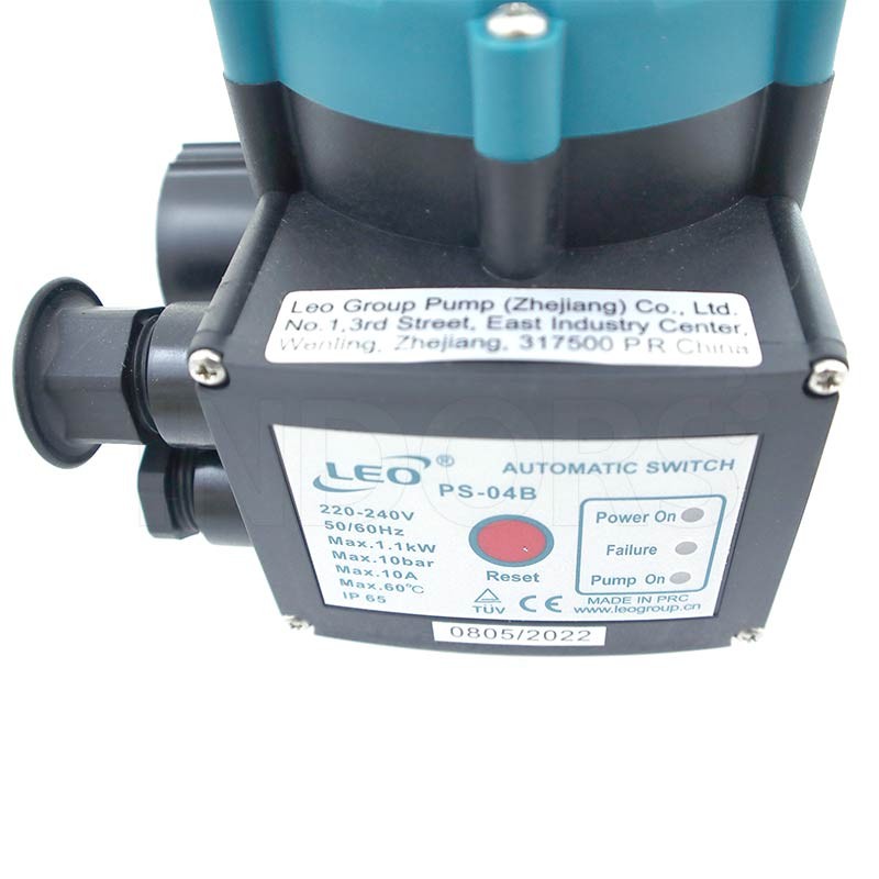Leo 10PS04B Electronic pressure flow switch for 3 bar electric pump