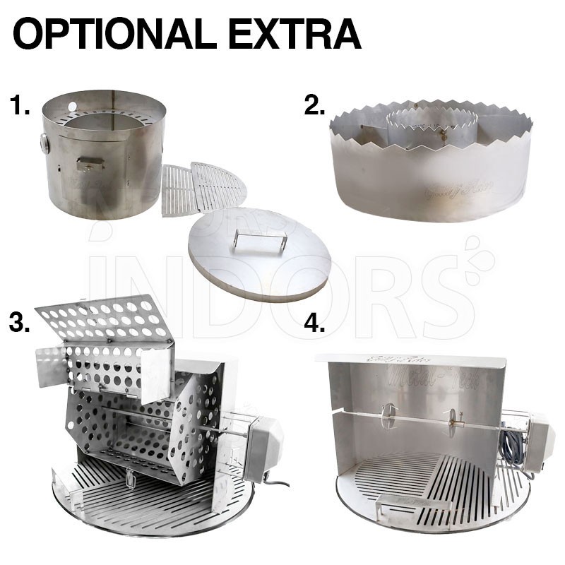 Grill J'Adore Stainless Steel Barbecue Grill with Round Shelf