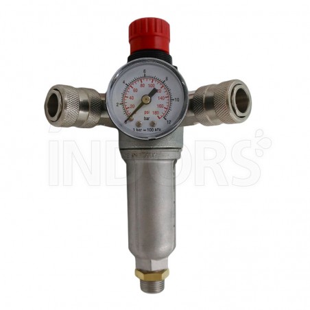 Abac 3/8'' Mignon Pressure Reducer with 2 Taps